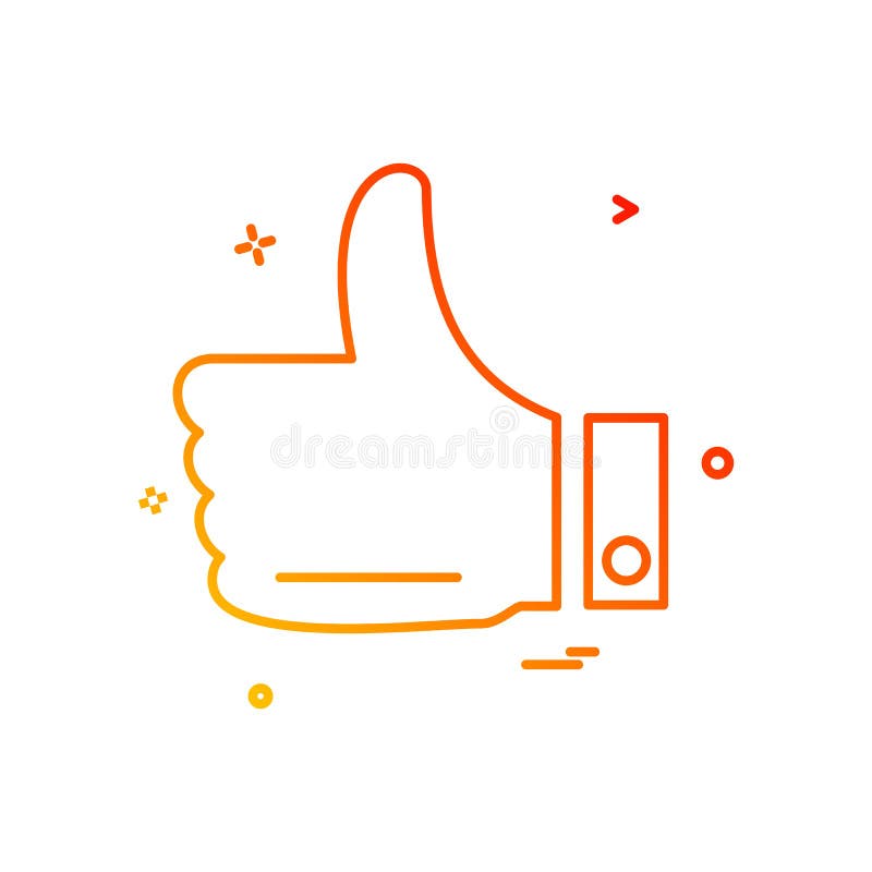 Like icon design vector stock vector. Illustration of finger - 125536339