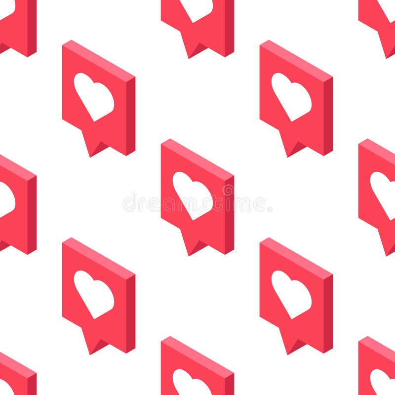 Like Icon Notifications Pattern. Vector Illustration Stock Vector ...