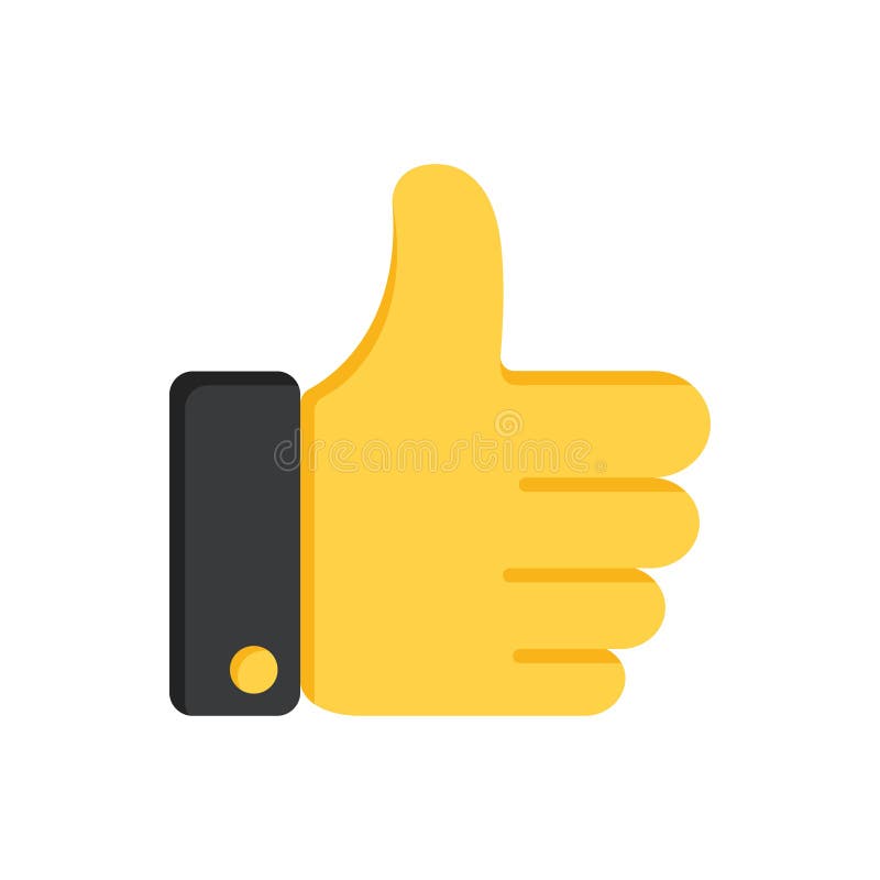 Like Icon. Rating of Customer Reviews. Flat Vector Illustration. Know ...