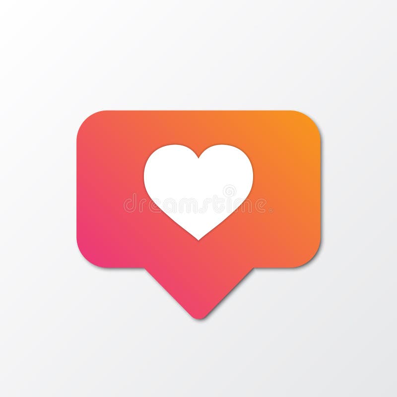 Like Icon Speech Bubble Notification. Vector Illustration Stock Vector ...