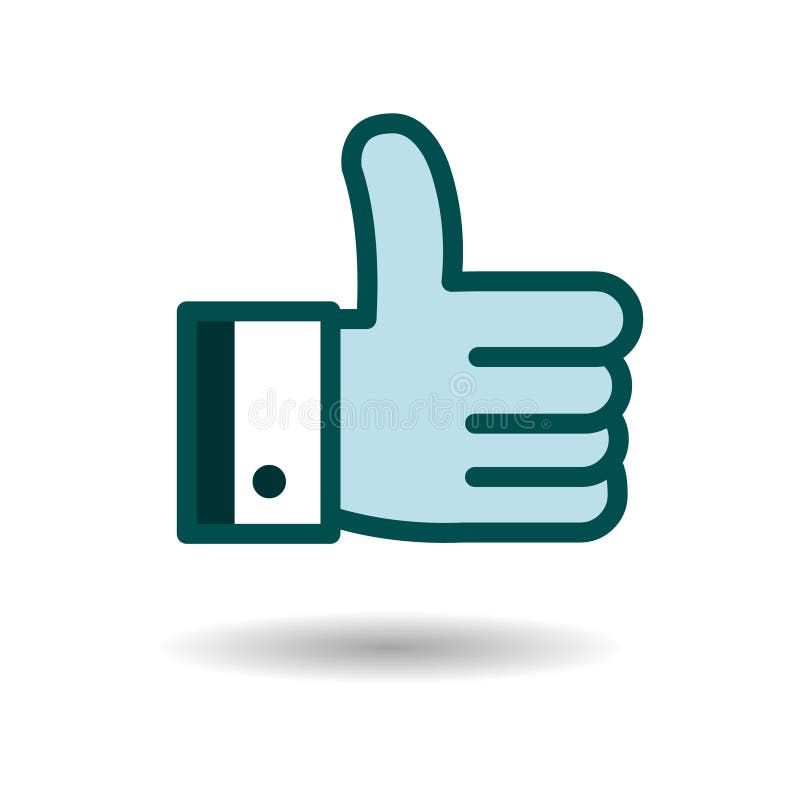 Like Icon Vector in Gold Style. Thumb Up Sign Symbol Stock Vector ...