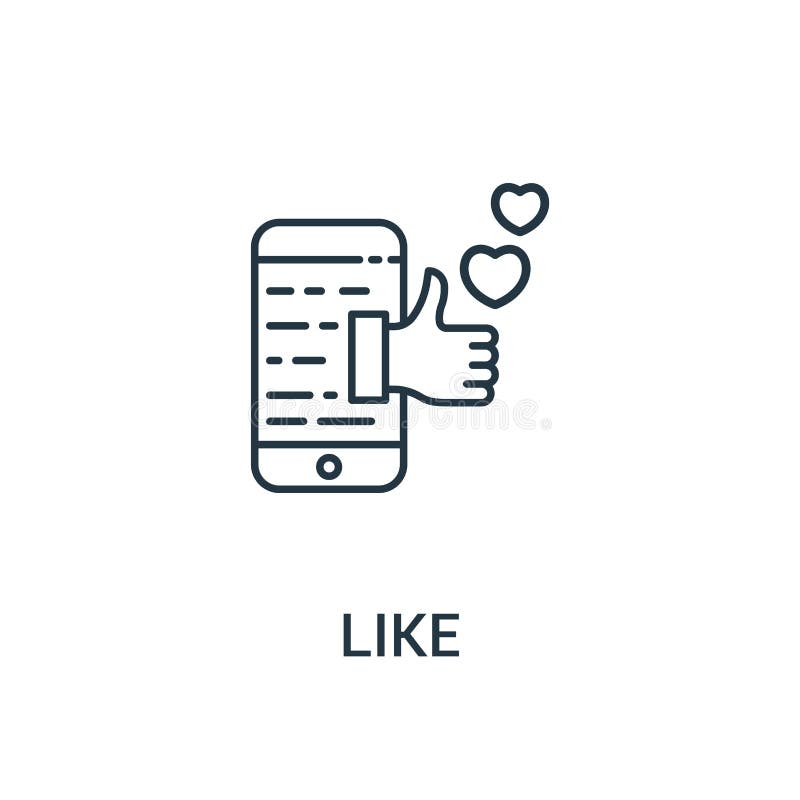 Like Icon Vector from Miscellaneous Collection. Thin Line Like Outline ...