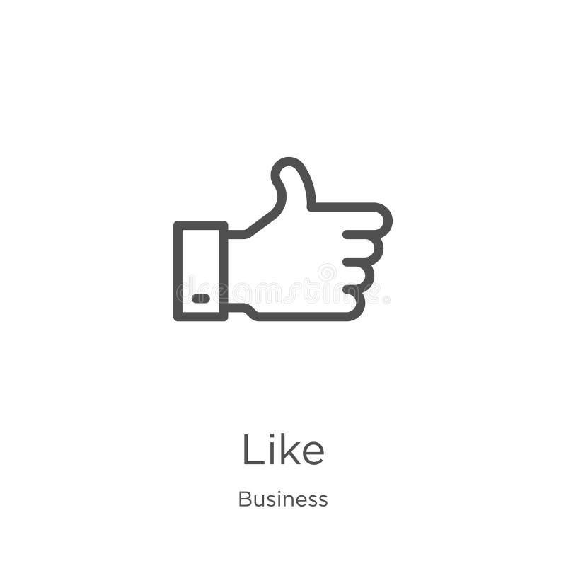 Like Icon Vector from Miscellaneous Collection. Thin Line Like Outline ...