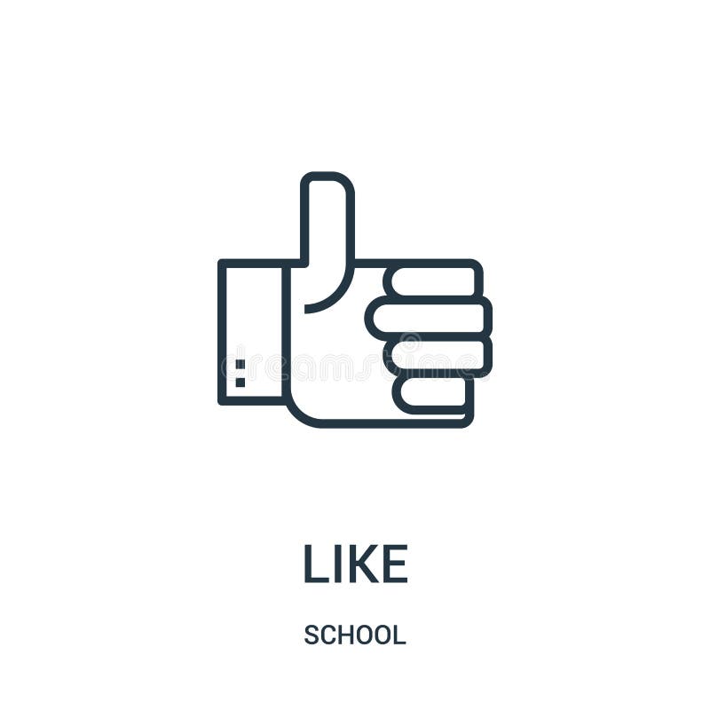 Like Icon Vector from Business Collection. Thin Line Like Outline Icon ...