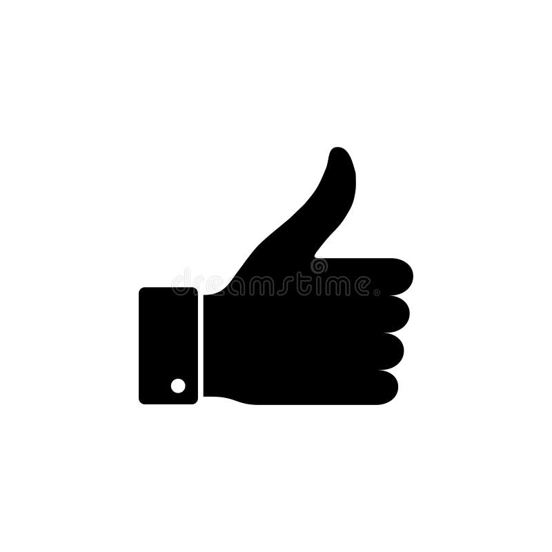 Like Icon . Thumbs Up Icon Vector. Hand Like Stock Vector ...