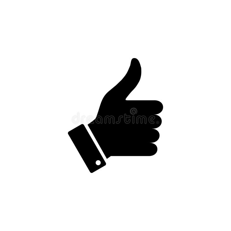 Like Icon . Thumbs Up Icon Vector. Hand Like Stock Vector ...