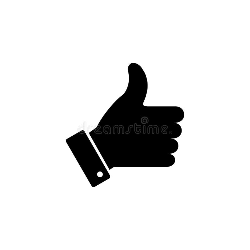 Like Icon . Thumbs Up Icon Vector. Hand Like Stock Illustration ...
