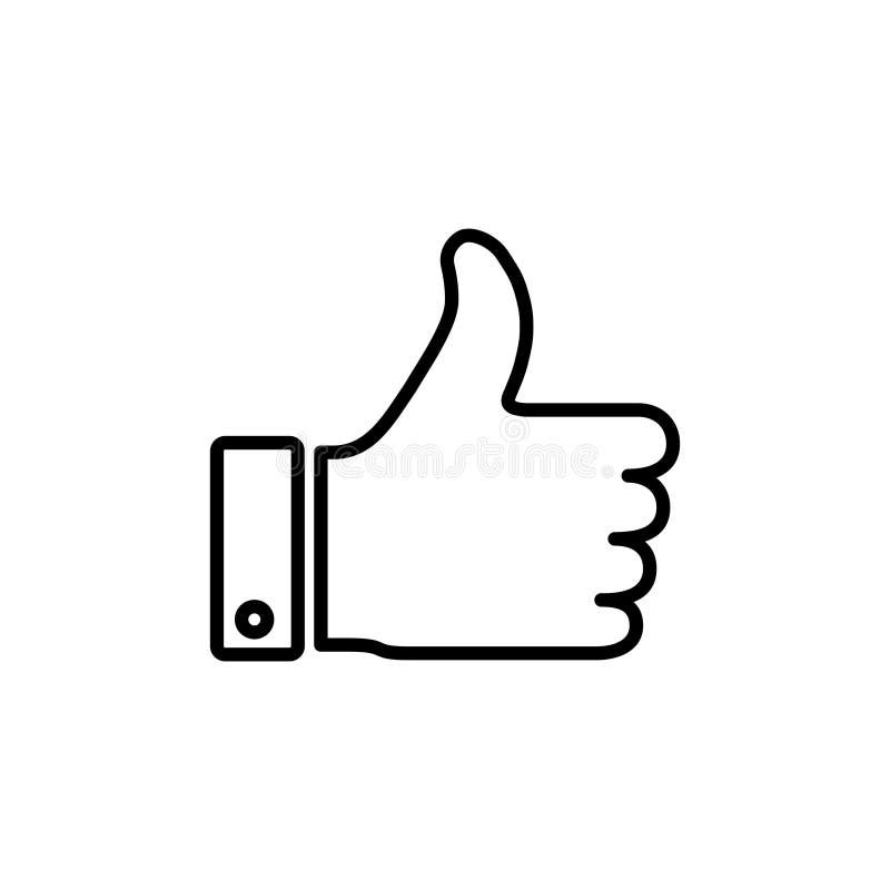 Like Icon . Thumbs Up Icon Vector. Hand Like Stock Vector ...