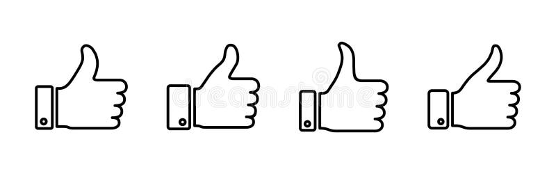 Like Icon . Thumbs Up Icon Vector. Hand Like Stock Vector ...