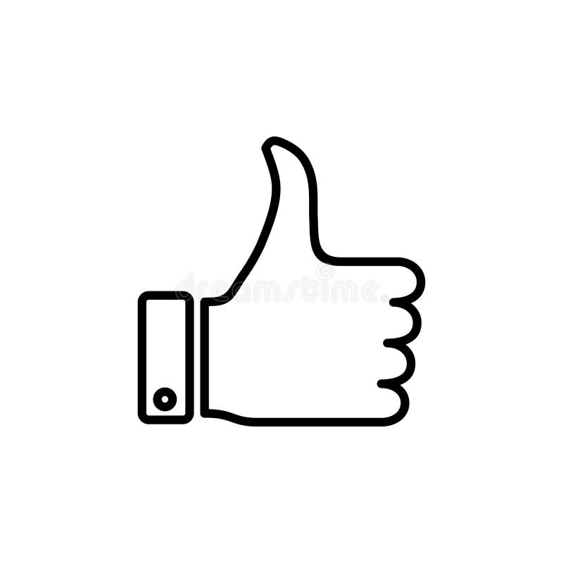 Like Icon . Thumbs Up Icon Vector. Hand Like Stock Vector ...