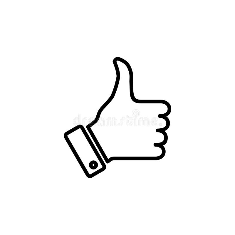 Like Icon . Thumbs Up Icon Vector. Hand Like Stock Vector ...