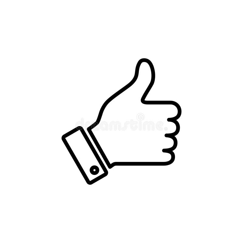 Like Icon . Thumbs Up Icon Vector. Hand Like Stock Vector ...