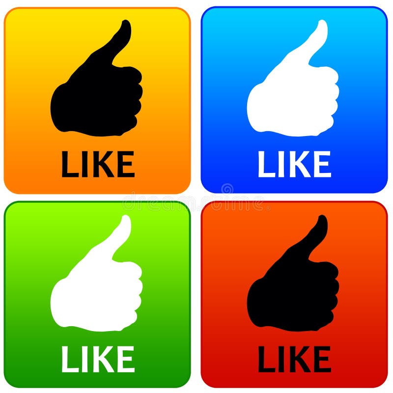 Facebook Like Stamps editorial stock photo. Illustration of community ...