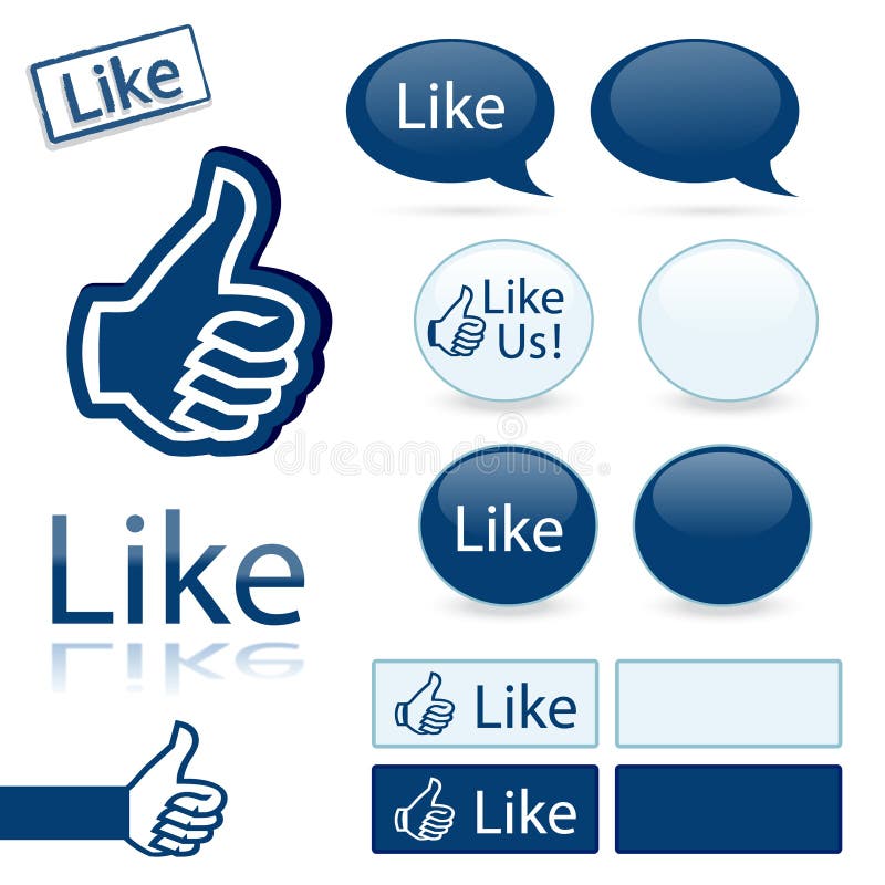 Like Facebook logo wall editorial stock photo. Illustration of media ...