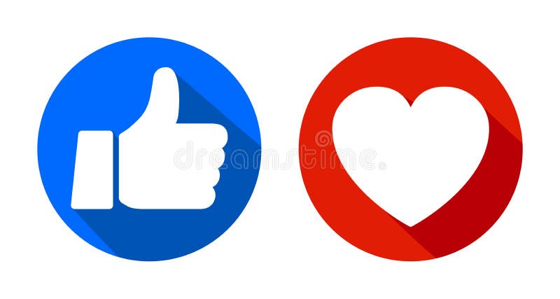 Red Like Icons with Numbers, Vector Illustration Stock Vector ...