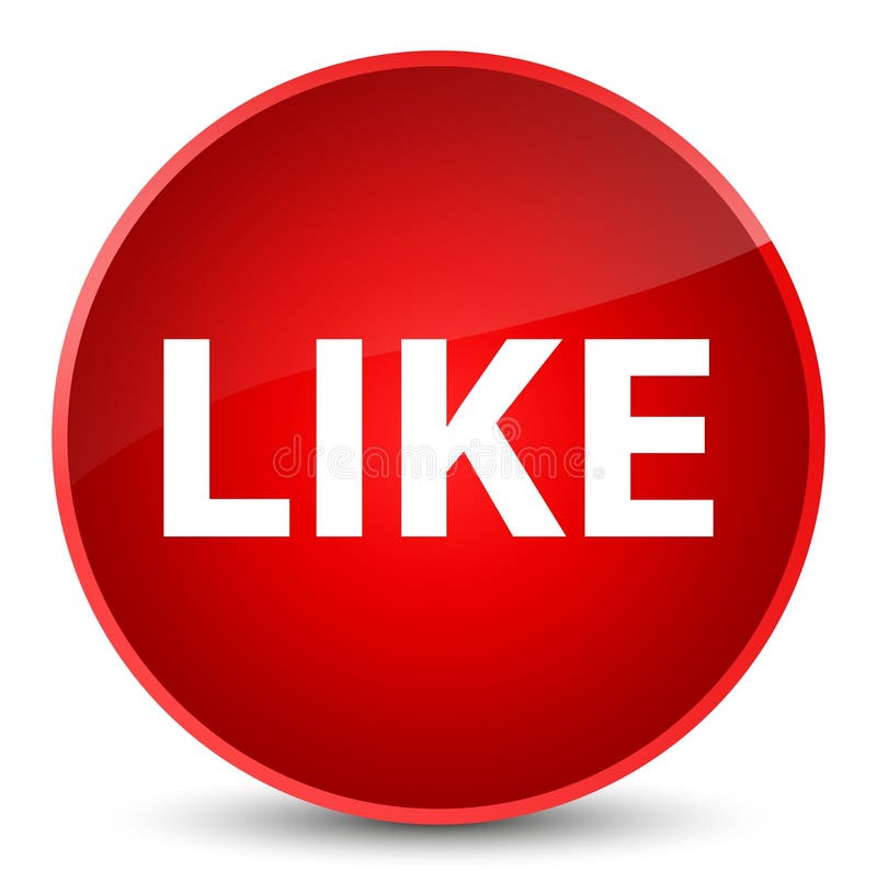 Like Elegant Orange Round Button Stock Illustration - Illustration of ...