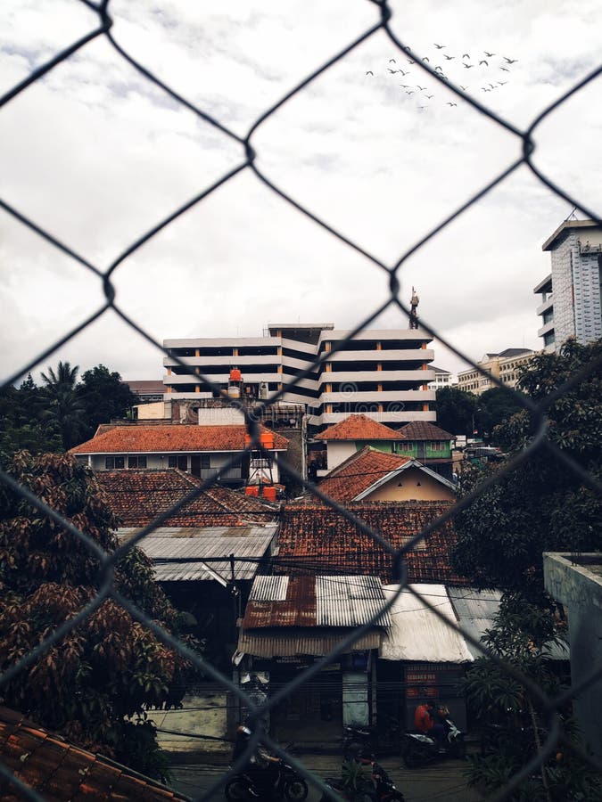 Like a Jail and Rooftop Views Stock Photo - Image of jailrooftop, iron ...