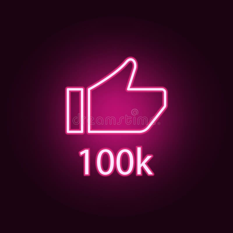 Like 100k Nolan Icon. Simple Thin Line, Outline Vector of Online and ...