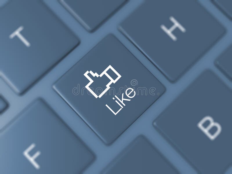 Like Key on Keyboard stock illustration. Illustration of cooperation ...