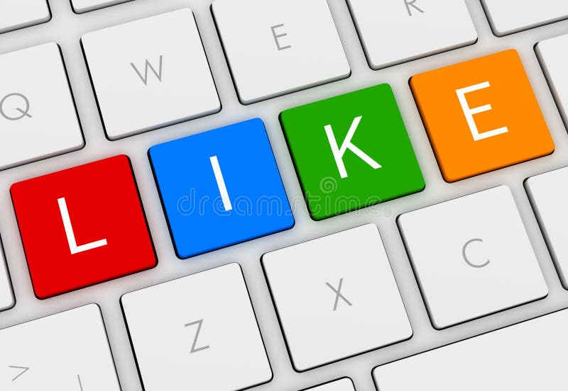 Like Keyboard Concept Illustration Stock Illustration - Illustration of ...