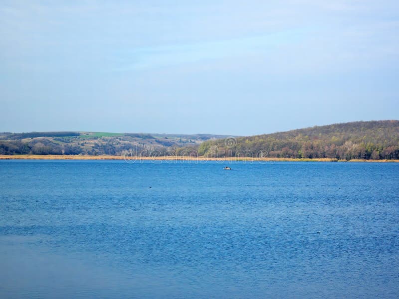 Big River Oskol in the East of Ukraine. Beautiful Landscape of the ...