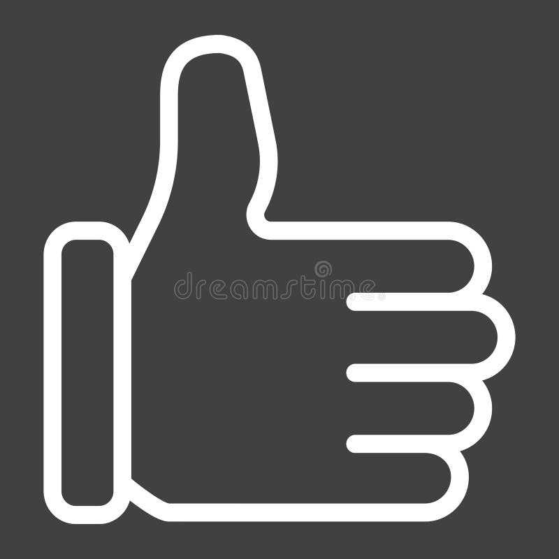 Like Line Icon, Social Media and Website Stock Vector - Illustration of ...