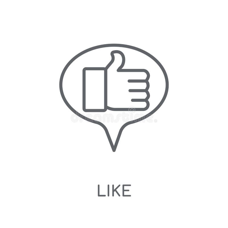 Like Linear Icon. Modern Outline Like Logo Concept on White Back Stock ...