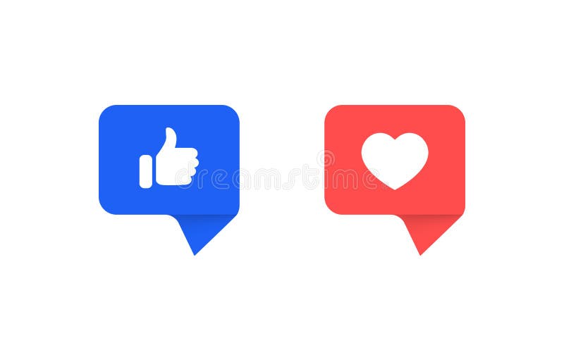 Facebook Like, Comment, Share. Social Media Icon Set Collection. Vector ...