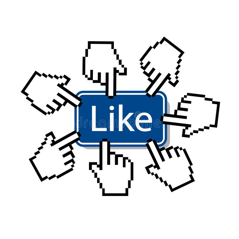 Like button stock vector. Illustration of concept, cursor - 28125429