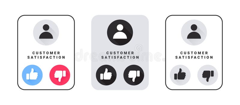 Like Not Like, Satisfaction and Customer Service. Customer Review Stock ...