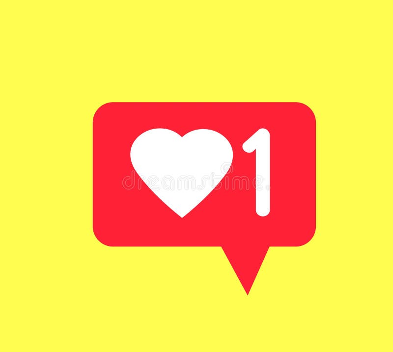 Like Notification Icon Isolated on Gray Background. Modern Flat Icon ...