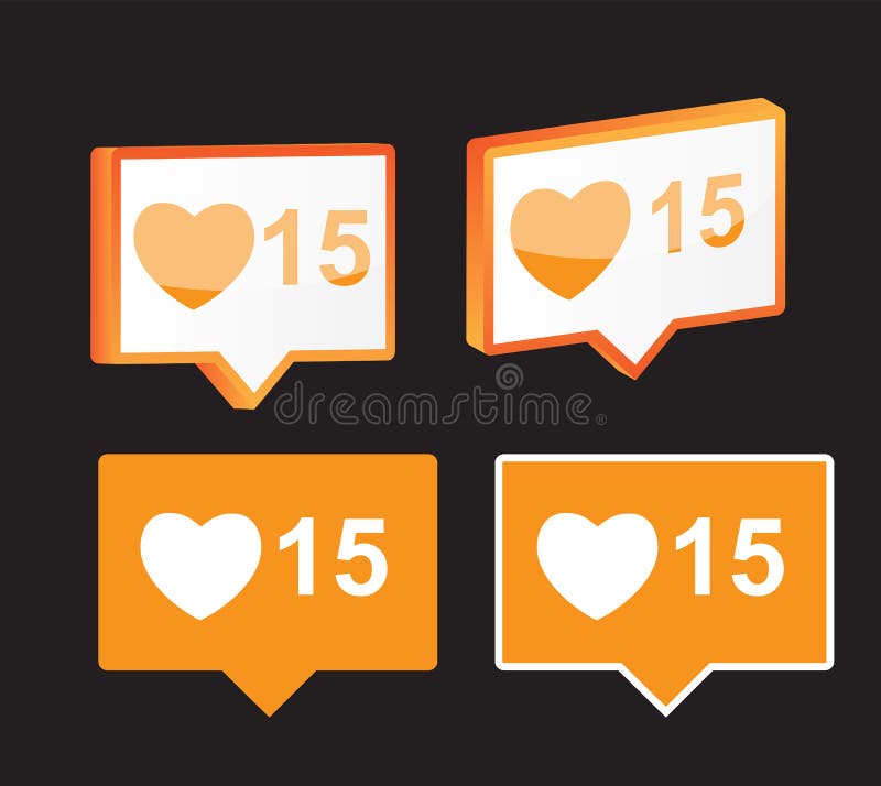 Like Notification Icon Vector Illustration Stock Vector - Illustration ...
