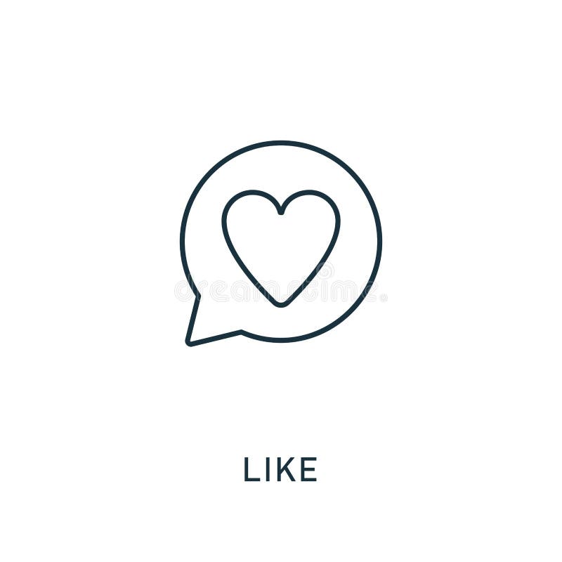 Like Outline Icon. Thin Style Design from Smm Icons Collection. Pixel ...