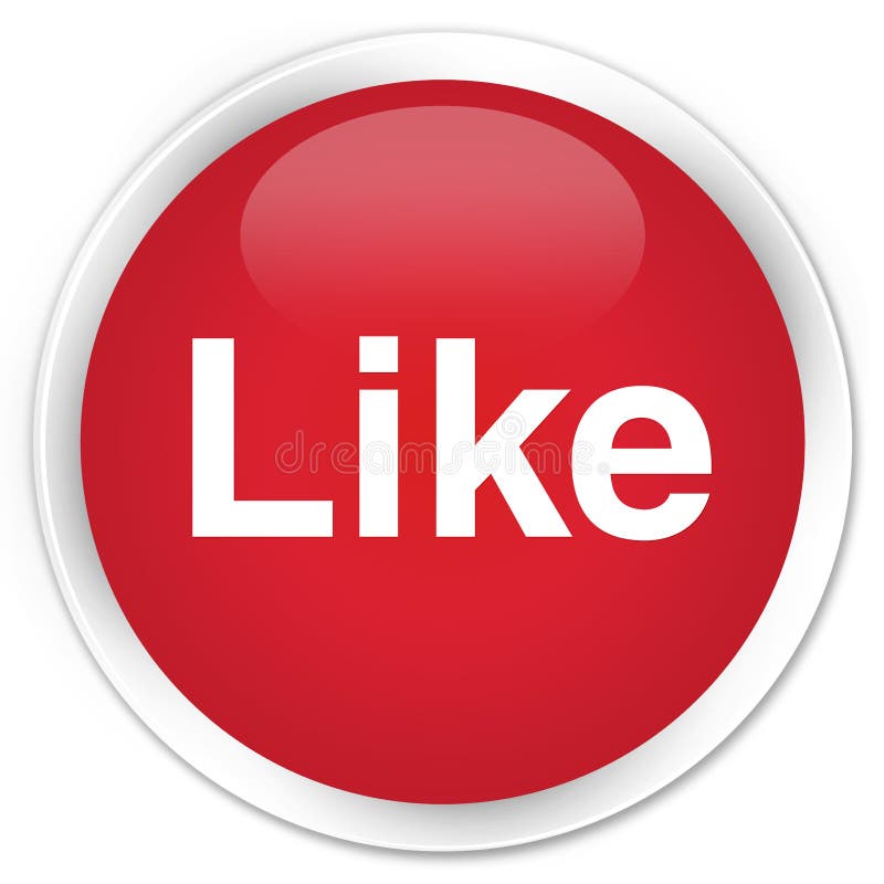 Like Premium Red Round Button Stock Illustration - Illustration of ...