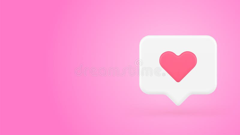 Like Quick Tips Social Network Evaluation Love Heart Speech Bubble 3d ...