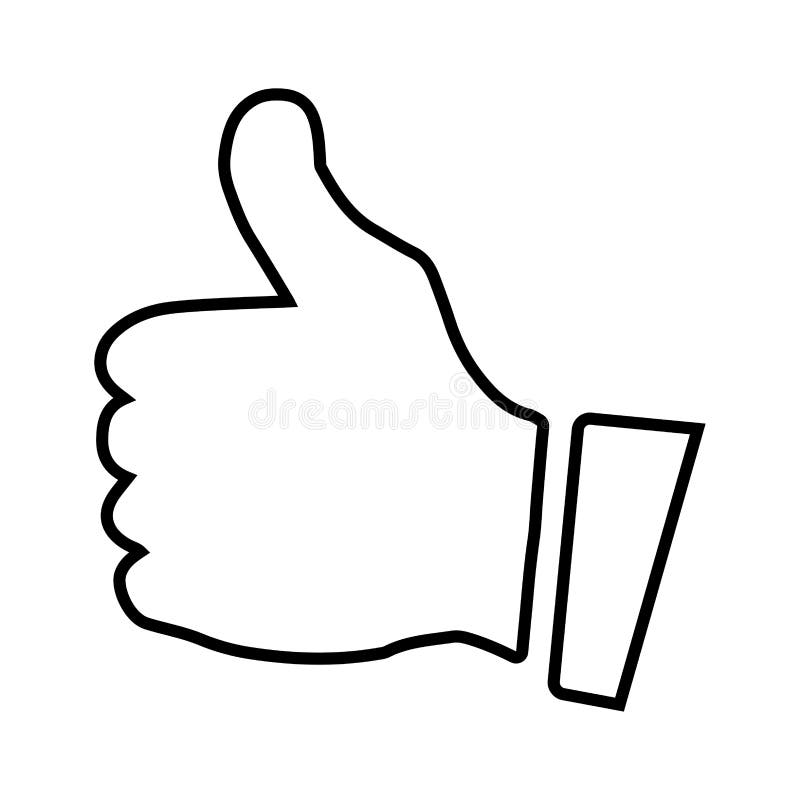 Like, Rate, Thumbs Up Line Icon. Outline Vector Stock Illustration ...
