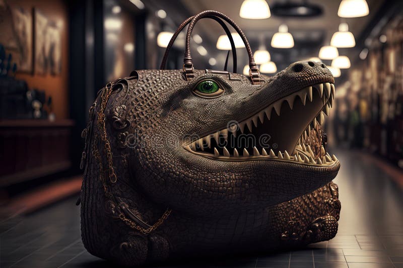 Crocodile Shape Luxury Bag Illustration Generative Ai Stock ...