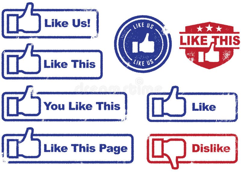 Facebook Like Stamps editorial stock photo. Illustration of community ...