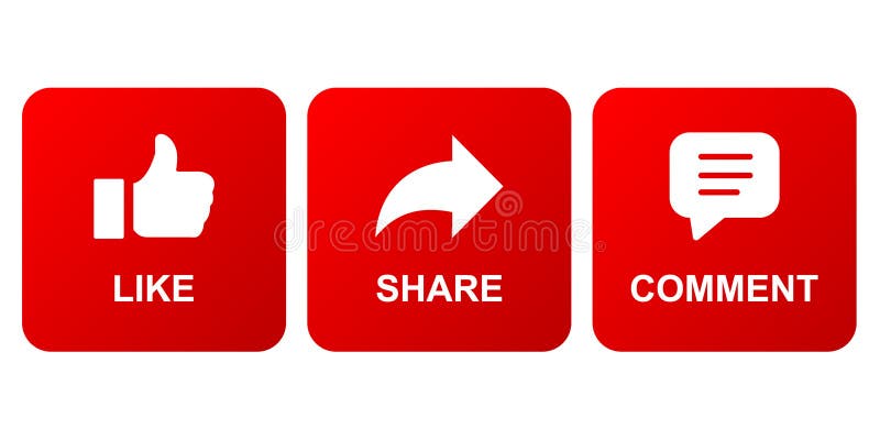 Youtube Like Comment Share Subscribe Stock Illustrations – 199 Youtube ...