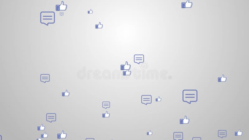 Like and Share Icon Flying Loop Animation. Stock Footage - Video of ...