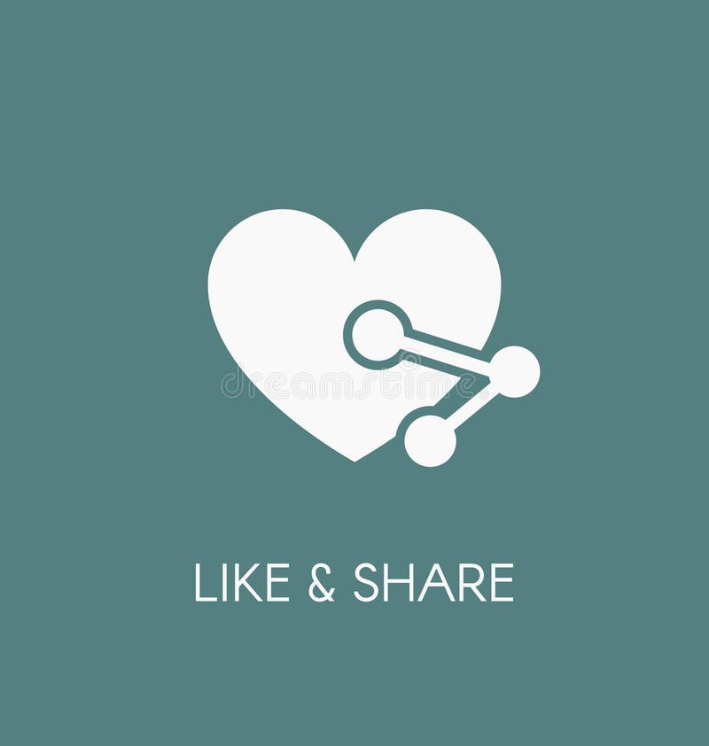 Like and Share Icon Vector Illustration Stock Vector - Illustration of ...