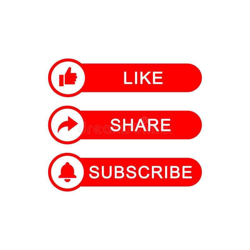 Like Share Subscribe Icon Sign Minimal Design Editorial Photo ...