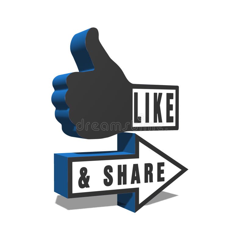 Thumbs Up with Share Arrow and Message in Bubble Style. Yes and No ...