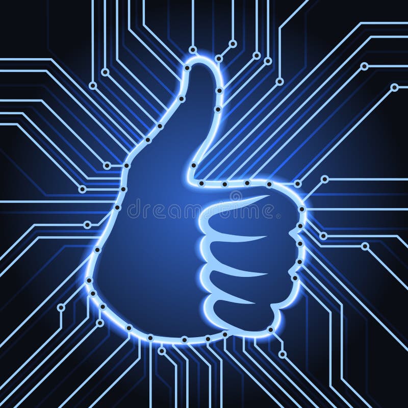 Like sign electronics stock vector. Illustration of human - 42616926