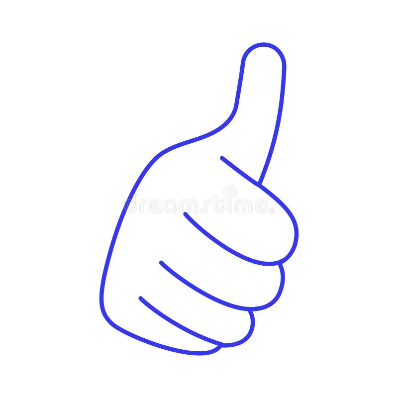 Like Sign. Hand Gesture Doodle Icon Stock Vector - Illustration of ...