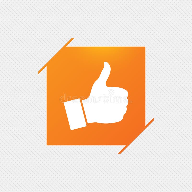 Like Sign Icon. Hand Finger Up Symbol. Stock Vector - Illustration of ...