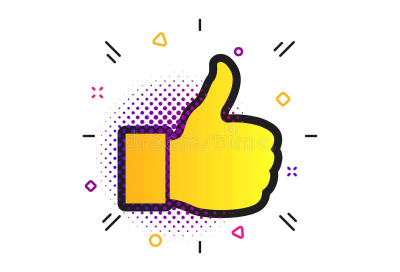 Like Sign Icon. Hand Finger Up Symbol. Stock Vector - Illustration of ...