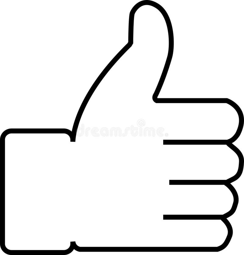 Like Sign, Thumbs Up, Like Line Sign, Hand Thumb Up Symbol Stock Vector ...