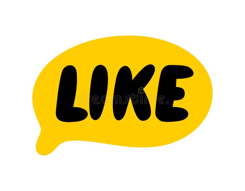 LIKE Speech Bubble. Like Text. Vector Illustration Stock Illustration ...