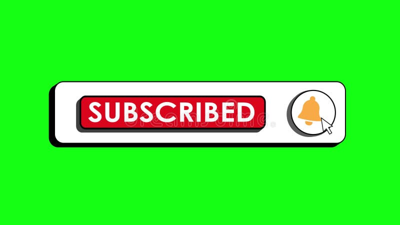 Like Subscribe Bell Animated Button Like Subscribe Bell Green Screen 3d ...